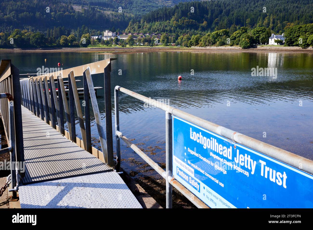 Owned by Lochgoilhead Jetty Trust, view of mobile walkway to floating ...