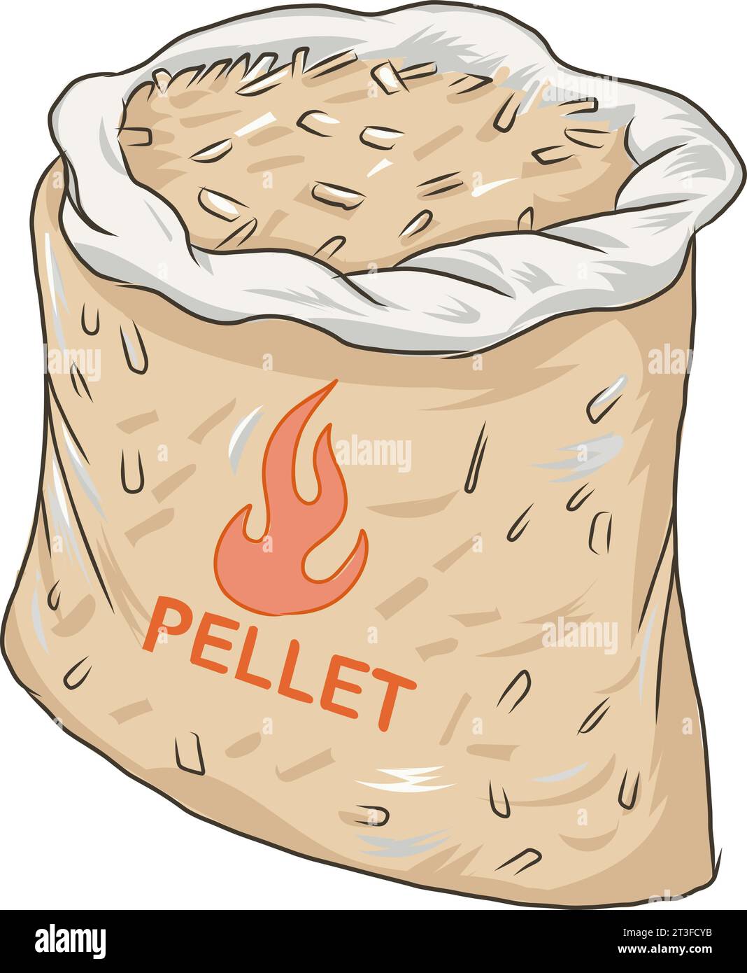 pellet bag isolated on white background. vector illustration Stock ...