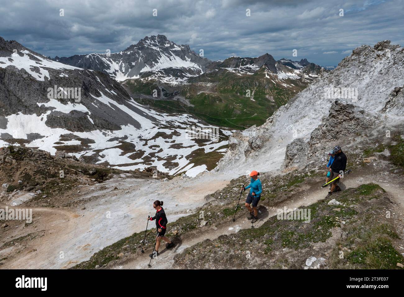 France, Savoie, Vanoise massif, national park, above Courchevel hiking ...