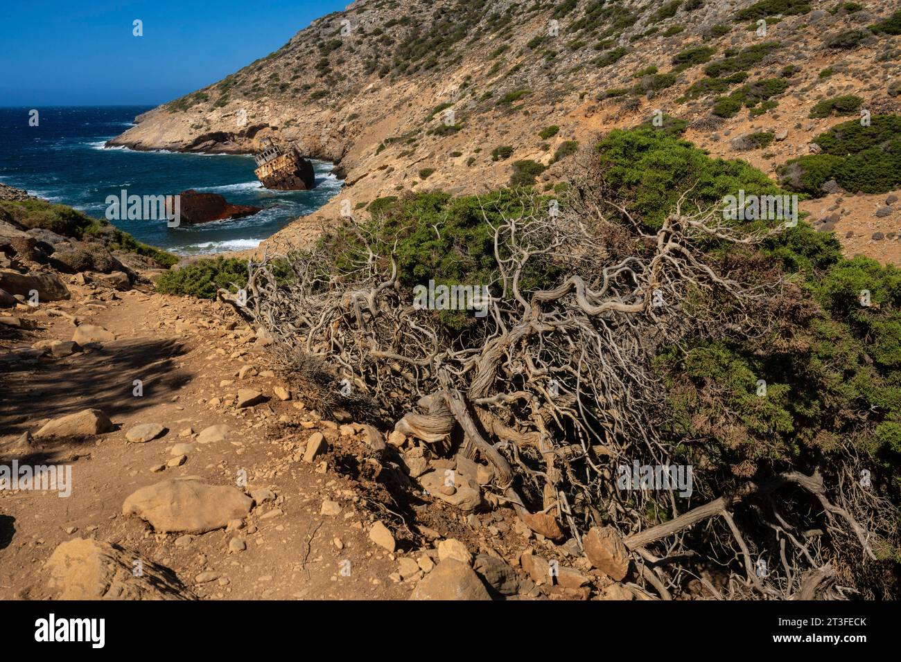 Greece, Aegean Sea, Eastern Cyclades archipelago, Amorgos island ...
