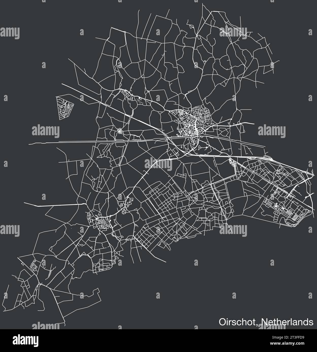 Street roads map of OIRSCHOT, NETHERLANDS Stock Vector Image & Art - Alamy