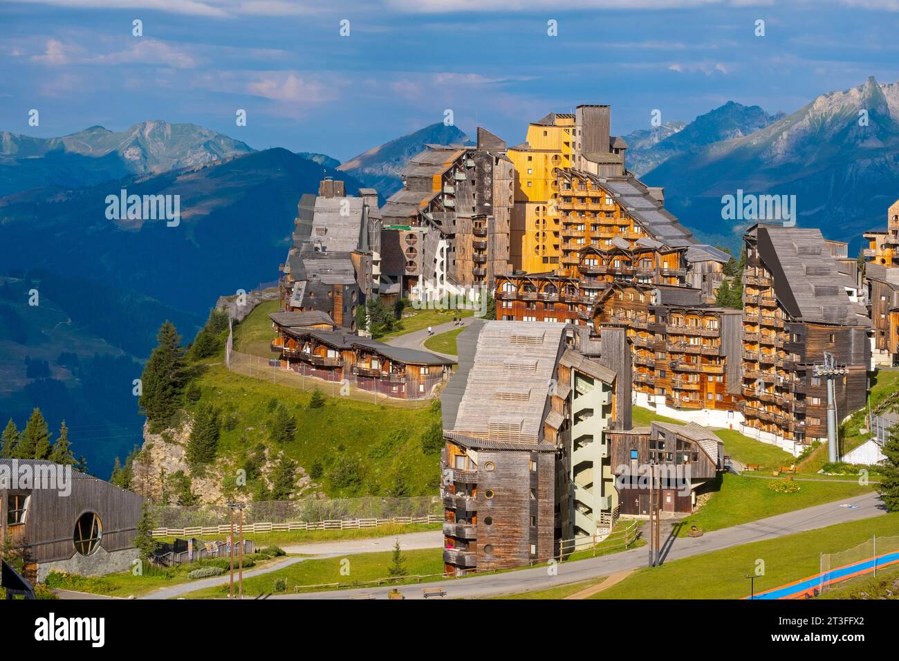 France, Haute Savoie, Avoriaz 1800, the station in summer Stock Photo ...