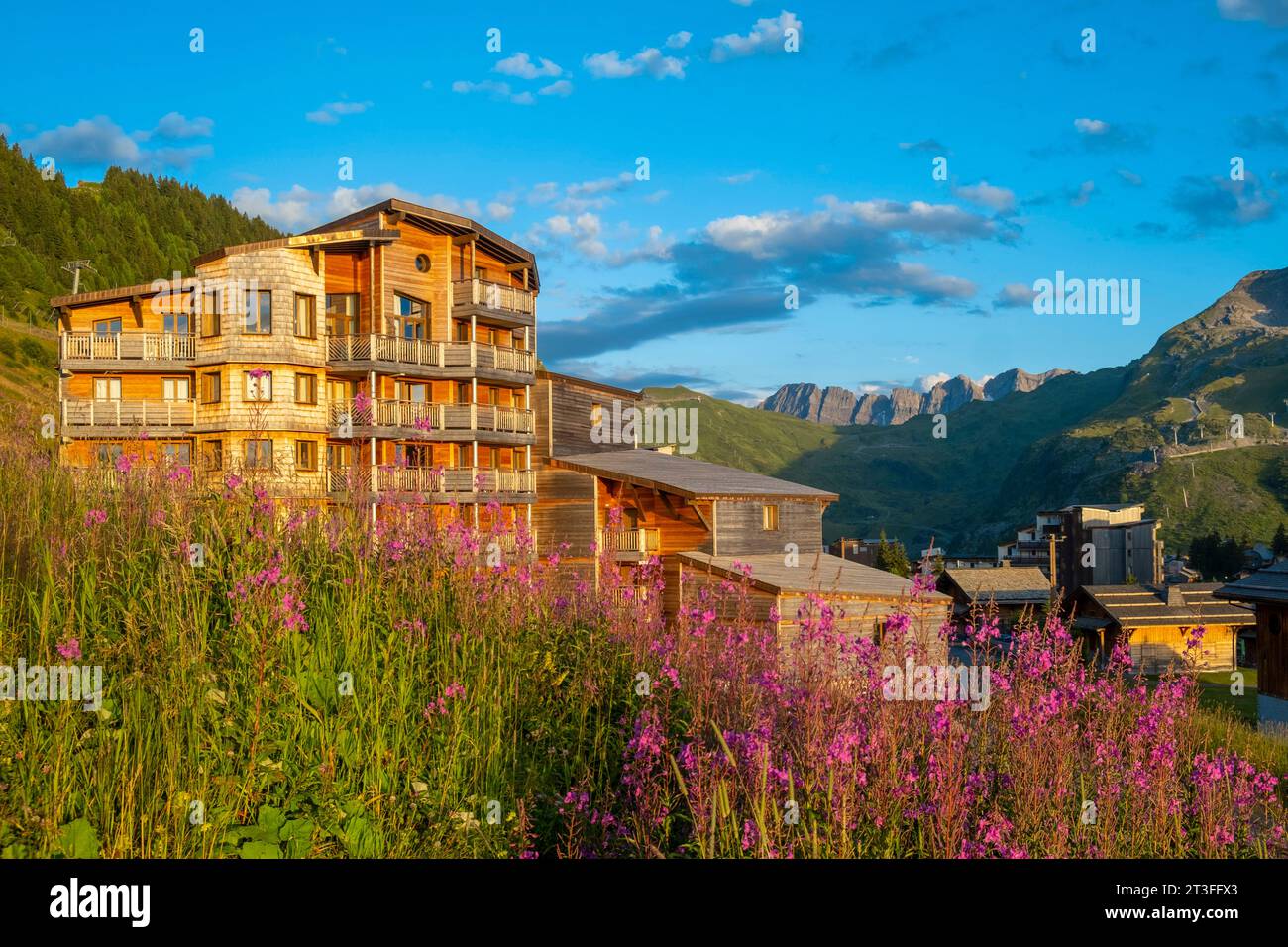 France, Haute Savoie, Avoriaz 1800, the station in summer Stock Photo ...