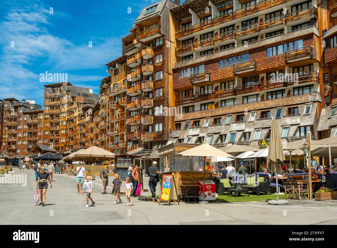 France, Haute Savoie, Avoriaz 1800, the station in summer Stock Photo ...