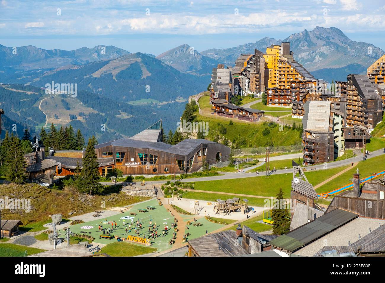 France, Haute Savoie, Avoriaz 1800, the station in summer Stock Photo ...