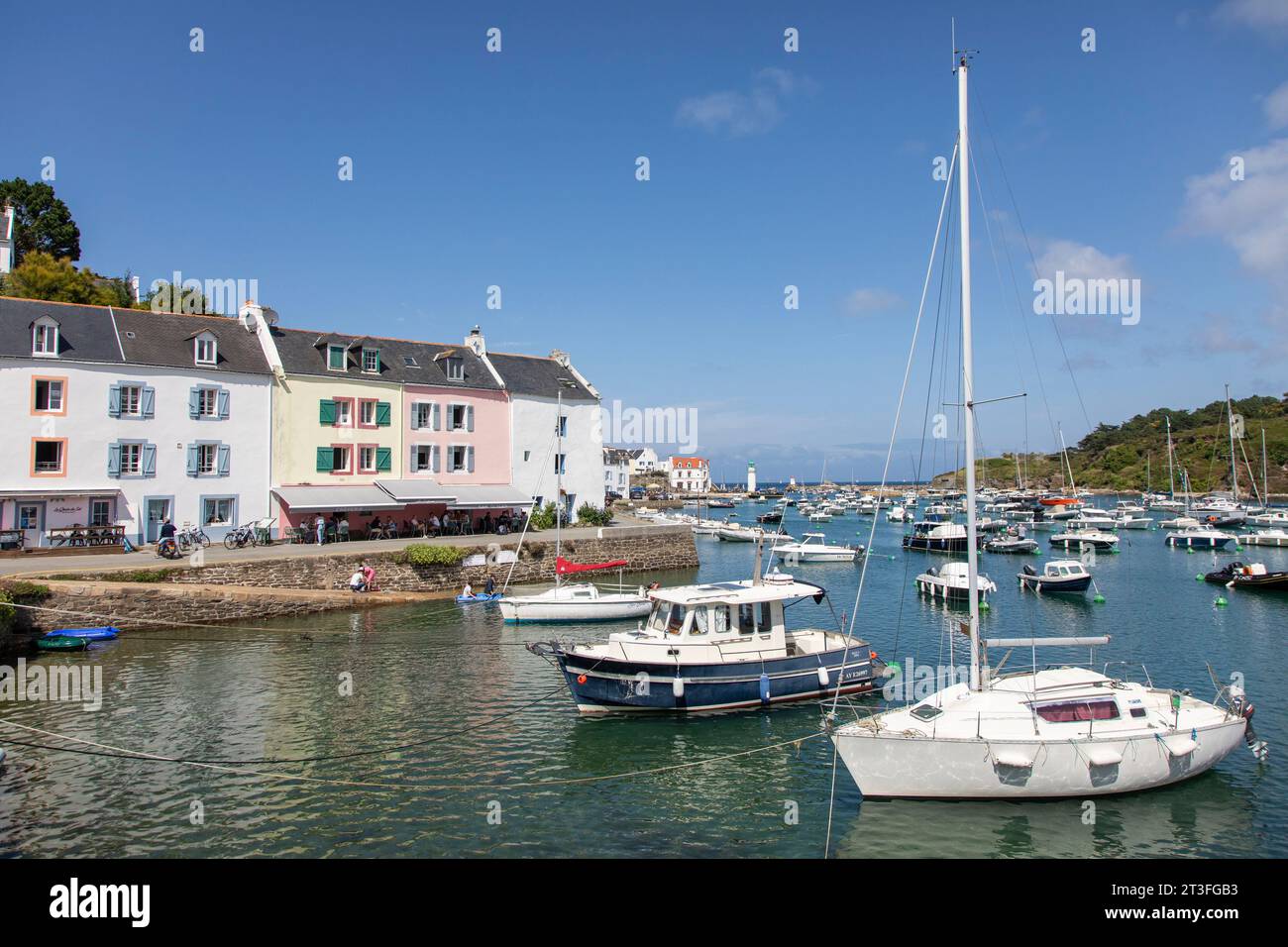 France, Morbihan, Belle Ile en mer, port sauzon Stock Photo - Alamy