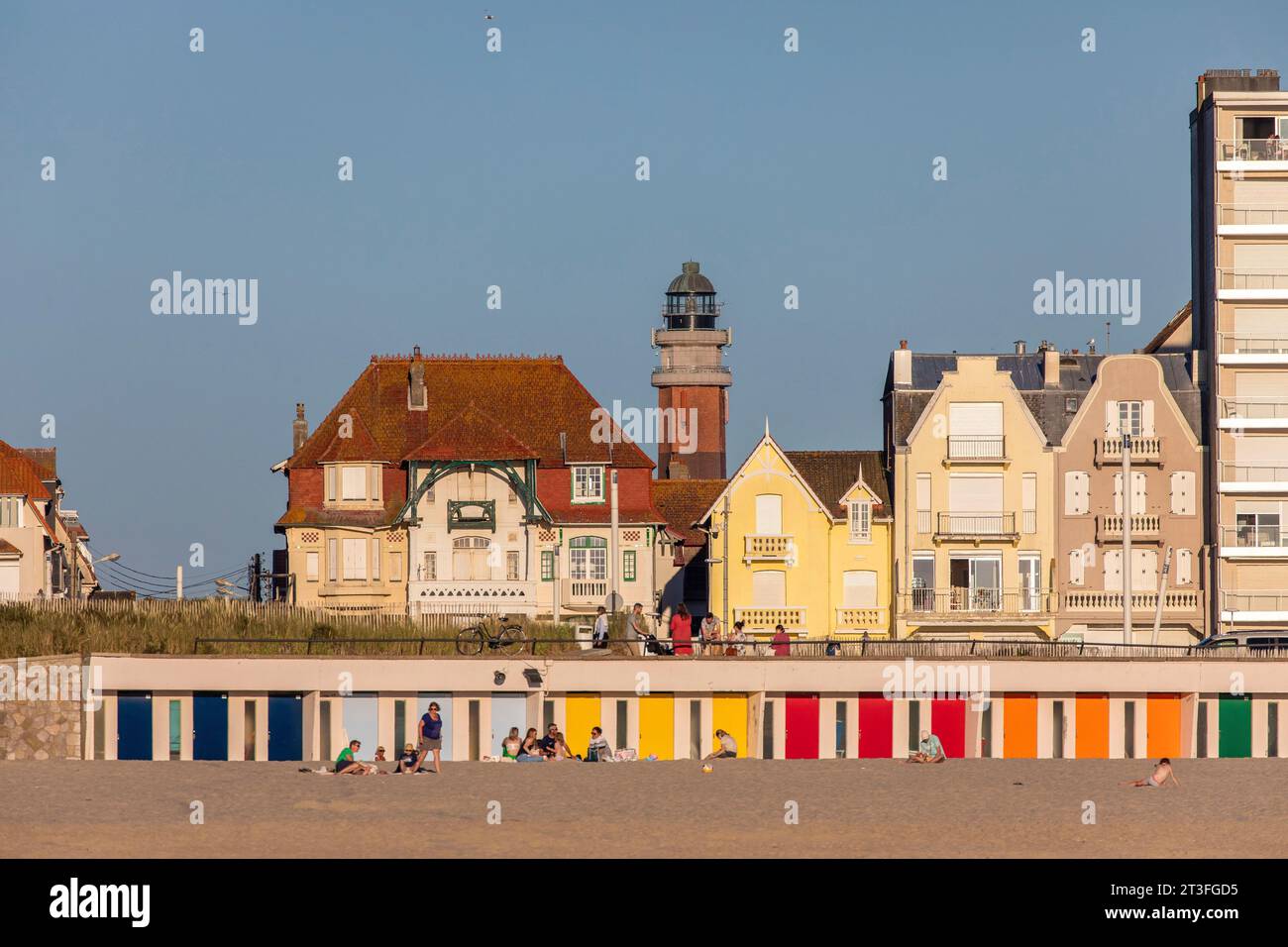 France, Pas de Calais, Cote d'Opale, Le Touquet, beach with its beach ...