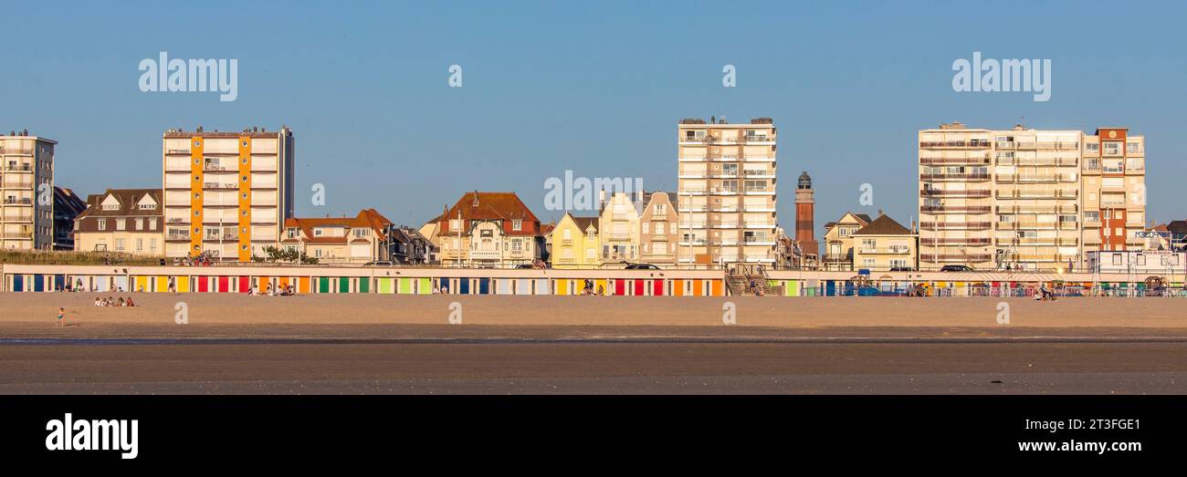 France, Pas de Calais, Cote d'Opale, Le Touquet, beach with its beach ...
