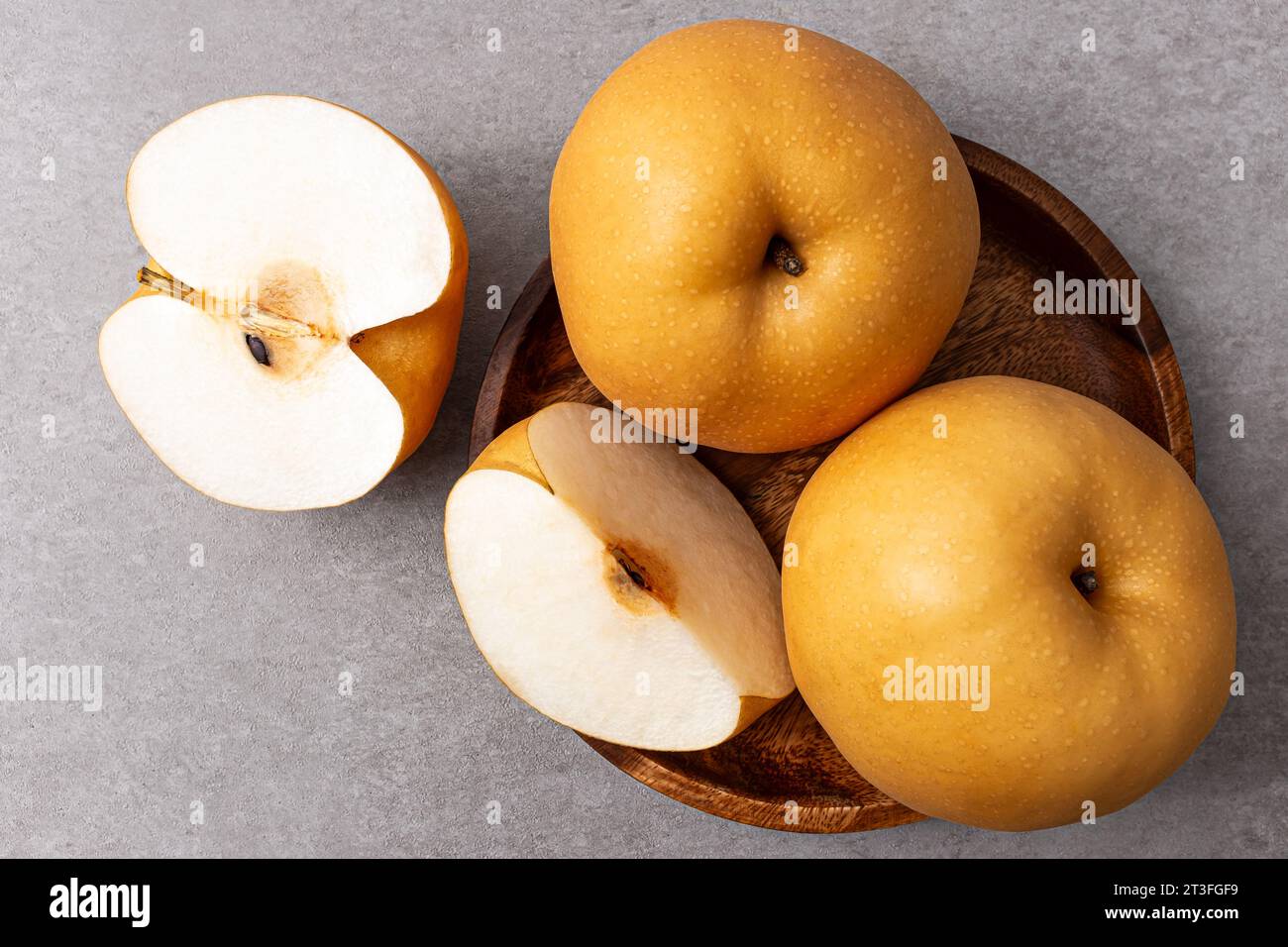 Sweet Korean pears grown in Korea Stock Photo - Alamy