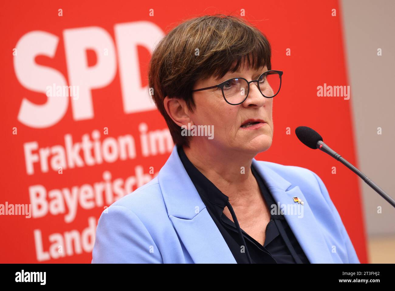 Munich, Germany. 25th Oct, 2023. Saskia Esken, federal chairwoman of ...