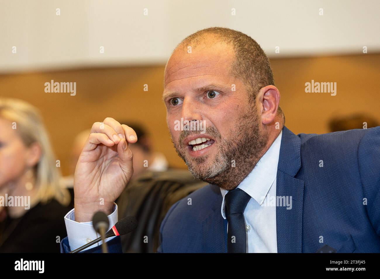 Brussels, Belgium. 25th Oct, 2023. N-VA's Theo Francken pictured during ...