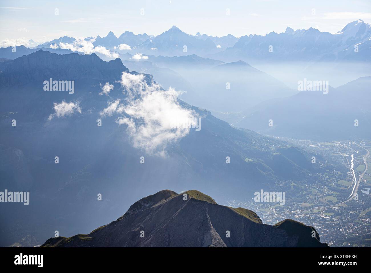 France Haute Savoie, Le Grand Bornand, Aravis mountain range, climbing ...