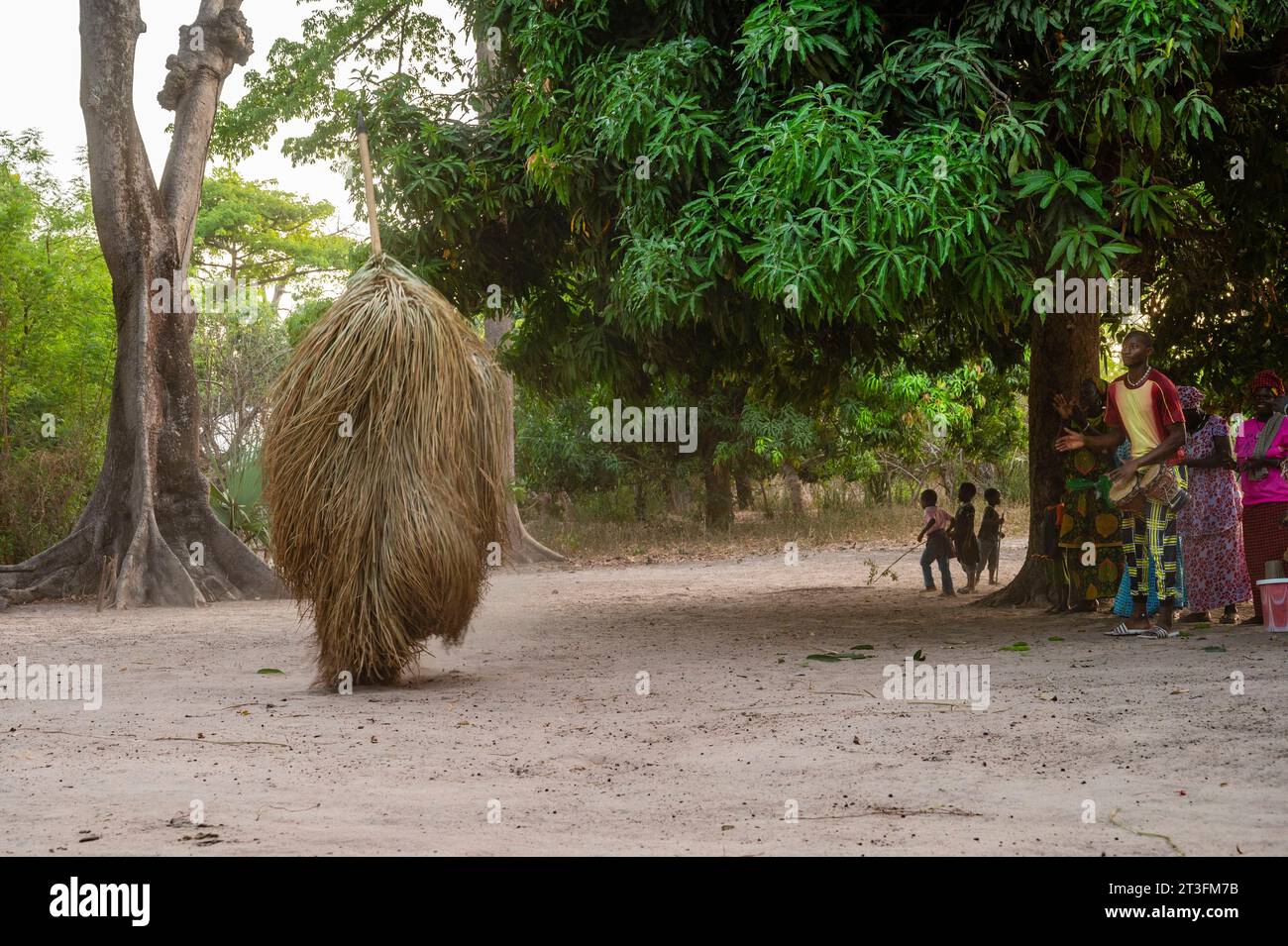 Senegal, Casamance, Bignona district, Affiniam, Ekoumpo masked ...