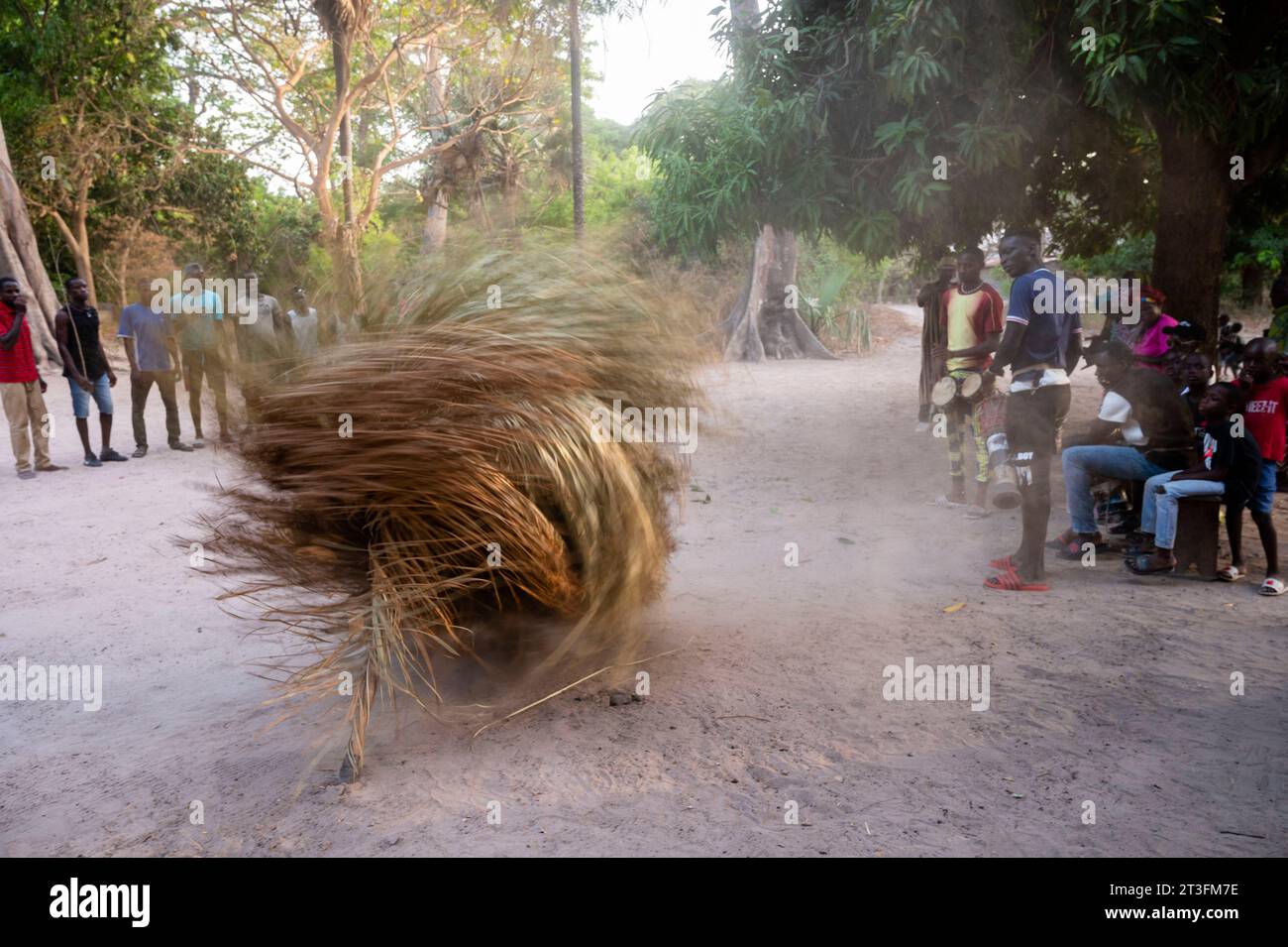 Senegal, Casamance, Bignona district, Affiniam, Ekoumpo masked ...