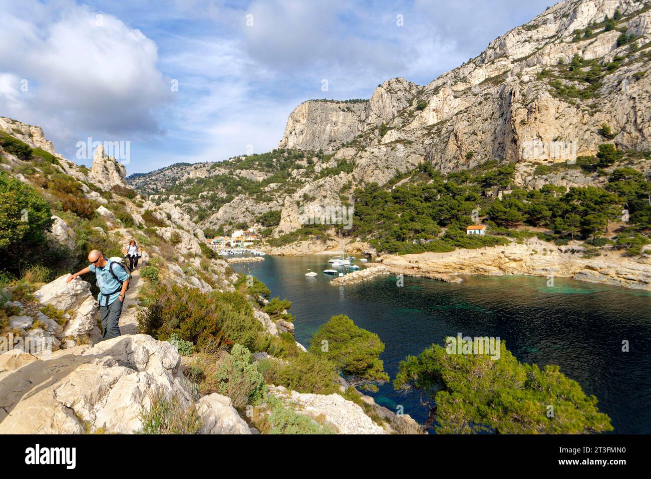 France, Bouches du Rhone, Cassis, Calanques National Park, the Calanque ...
