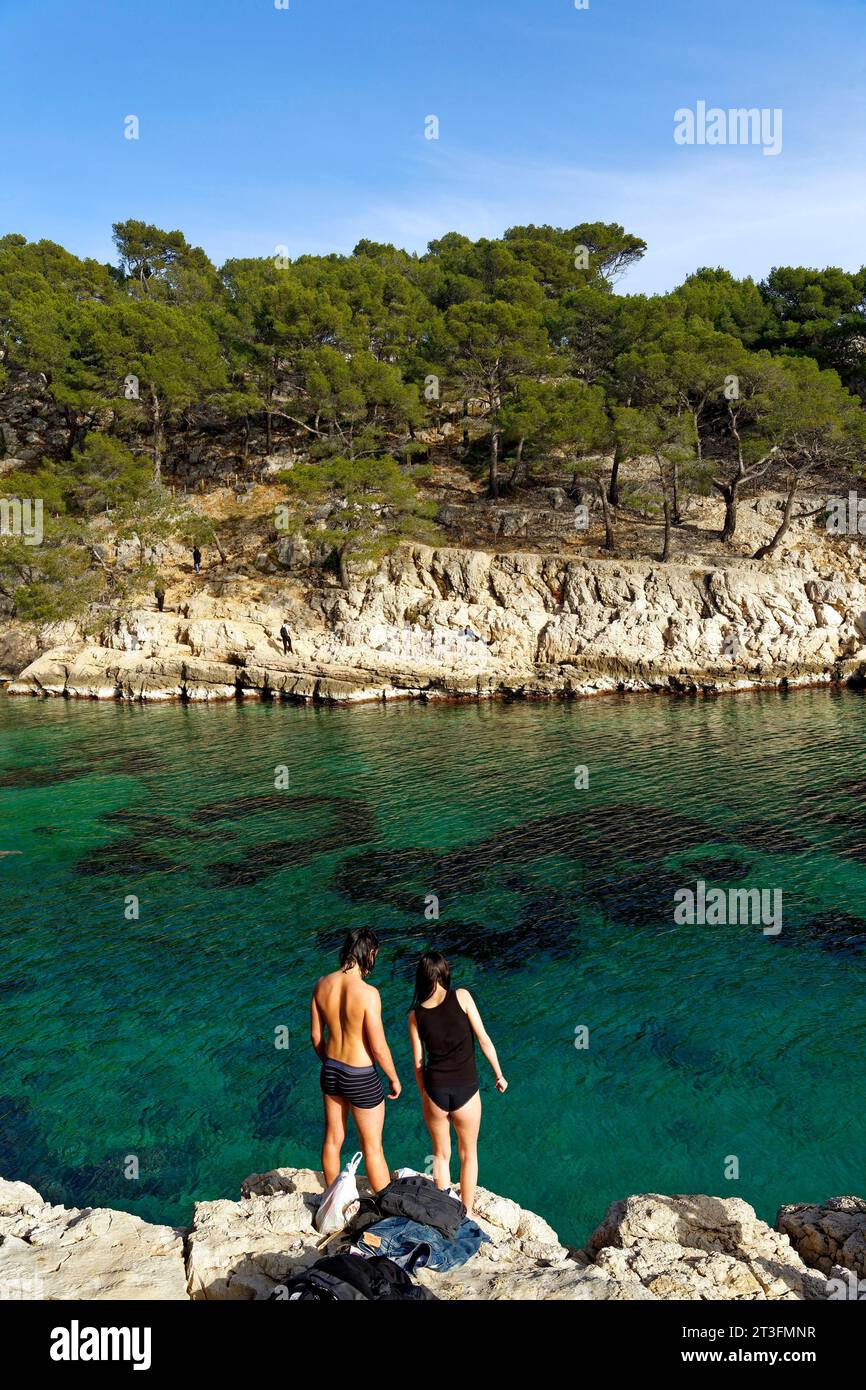 France, Bouches du Rhone, Cassis, Calanques National Park, the Calanque ...