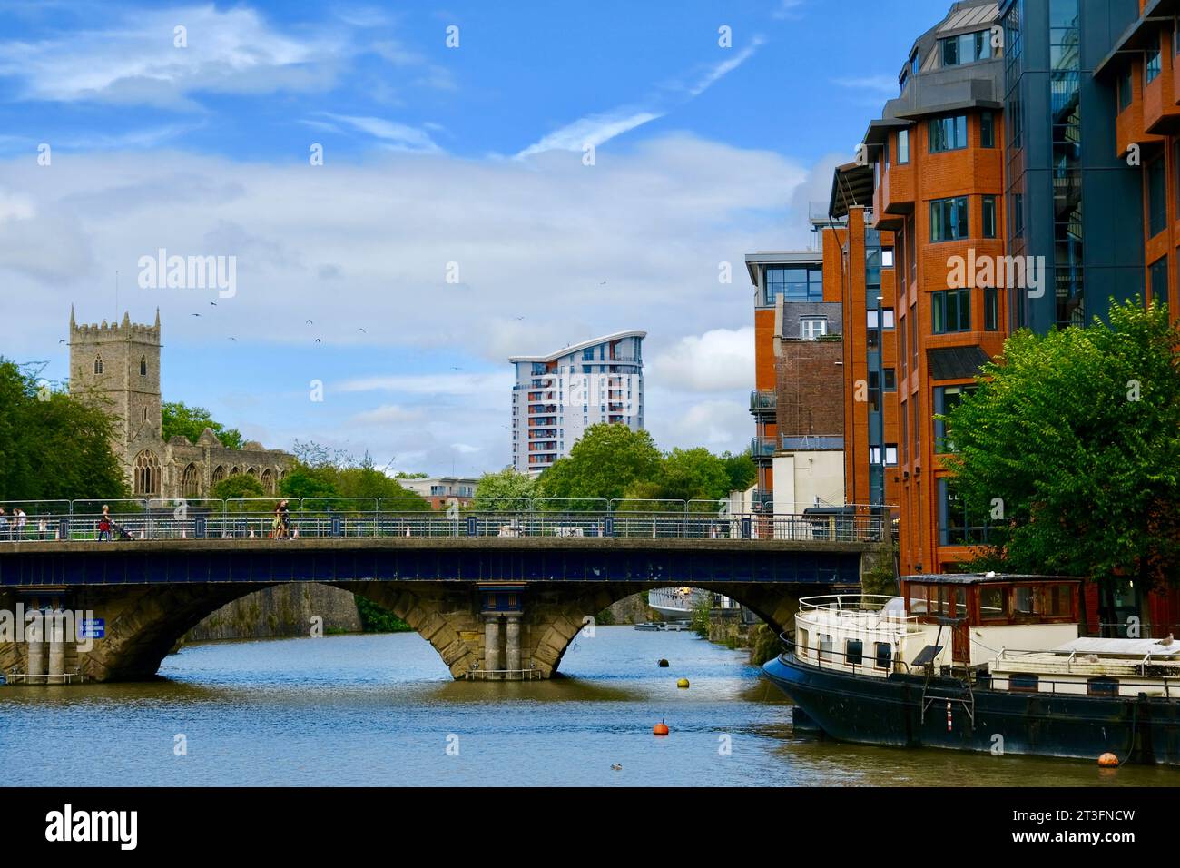 United Kingdom, Bristol, Bristol Bridge over the River Avon Stock Photo ...