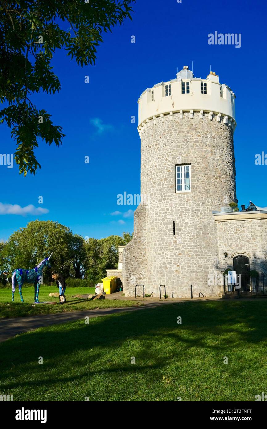 United Kingdom, Bristol, Clifton Observatory built in the 18th century ...