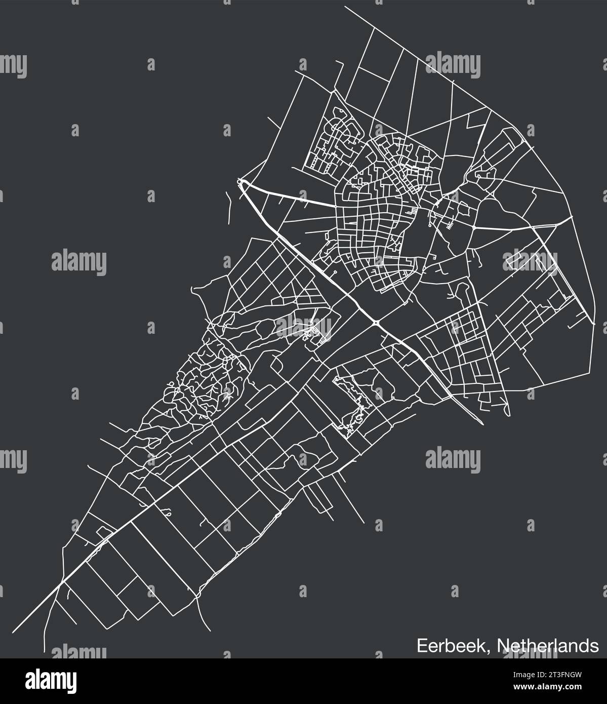 Street roads map of EERBEEK, NETHERLANDS Stock Vector Image & Art - Alamy