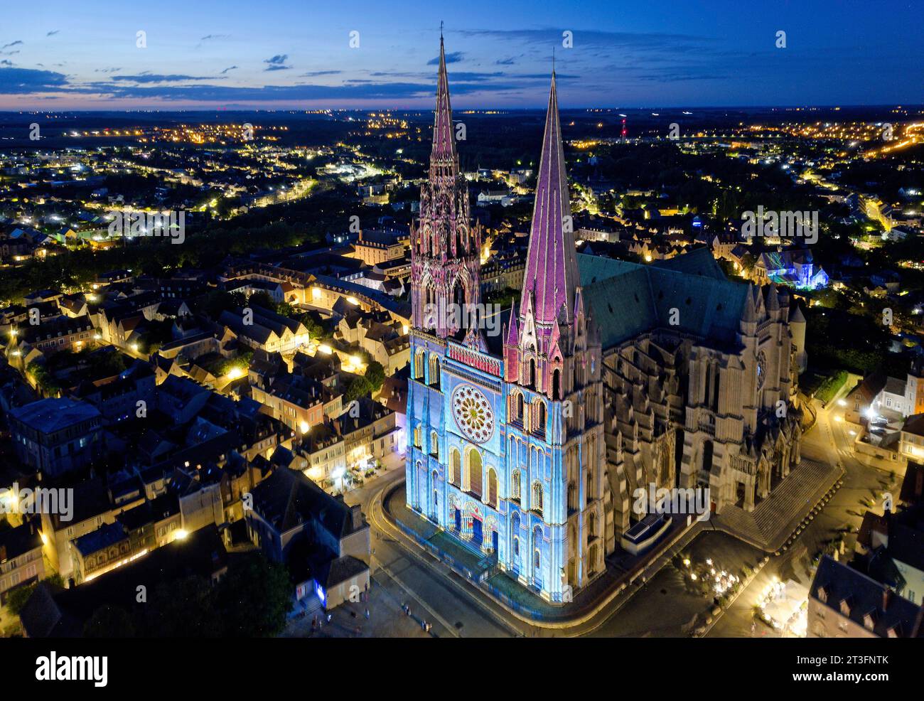 Vista Aérea De La Catedral De Chartres La Vista Sur De La Catedral De