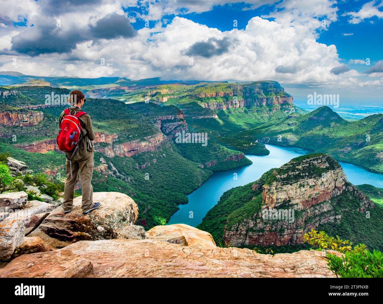 South Africa, Mpumalanga, Blyde River Canyon, Upper Viewpoint, Panorama ...