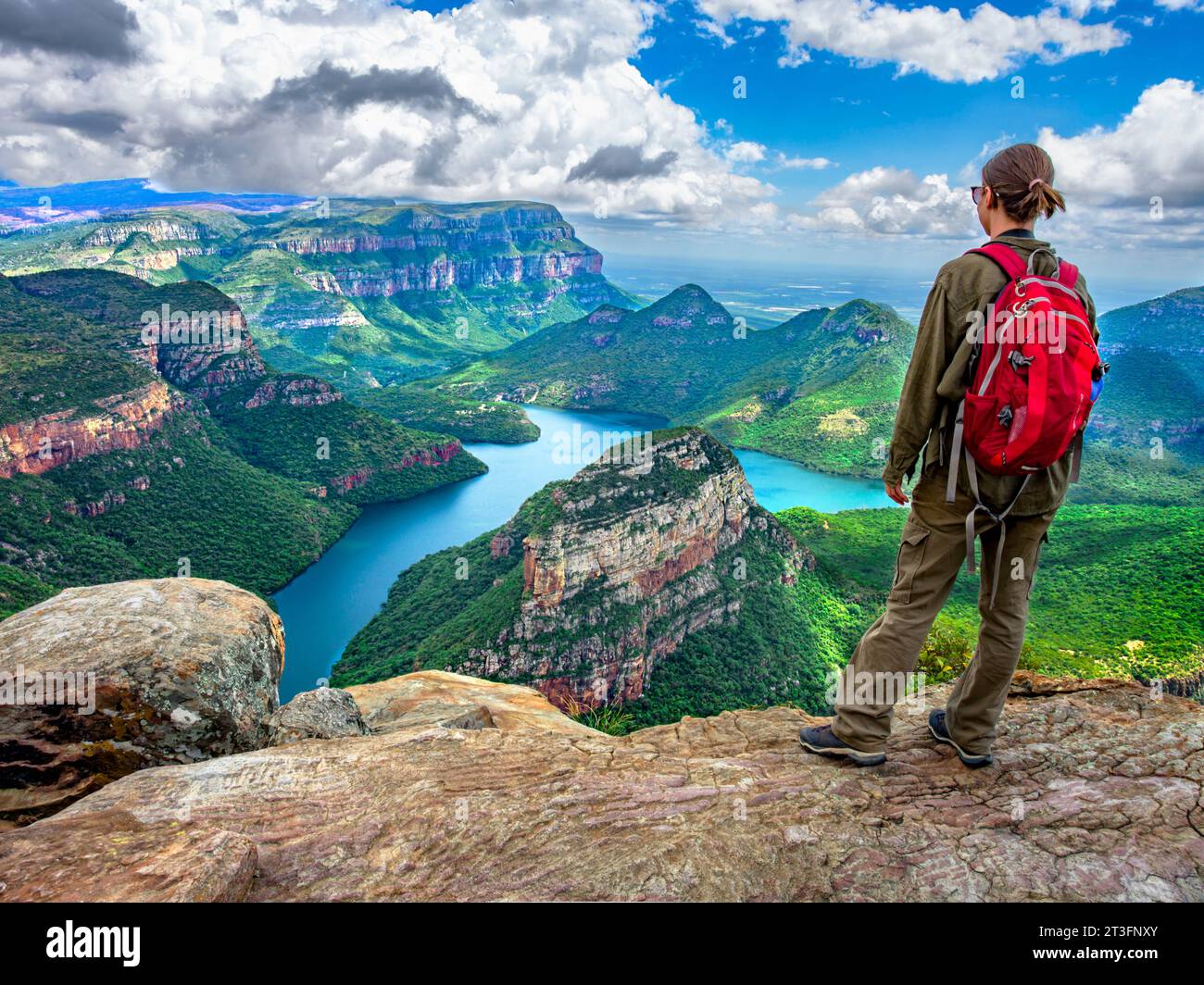 South Africa, Mpumalanga, Blyde River Canyon, Upper Viewpoint, Panorama ...