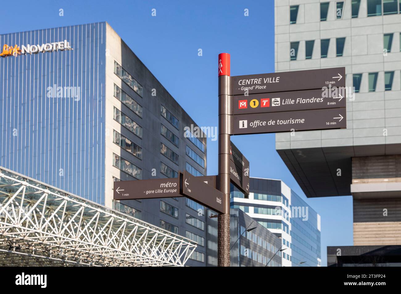 France, Nord, Lille, Euralille business district which includes the ...