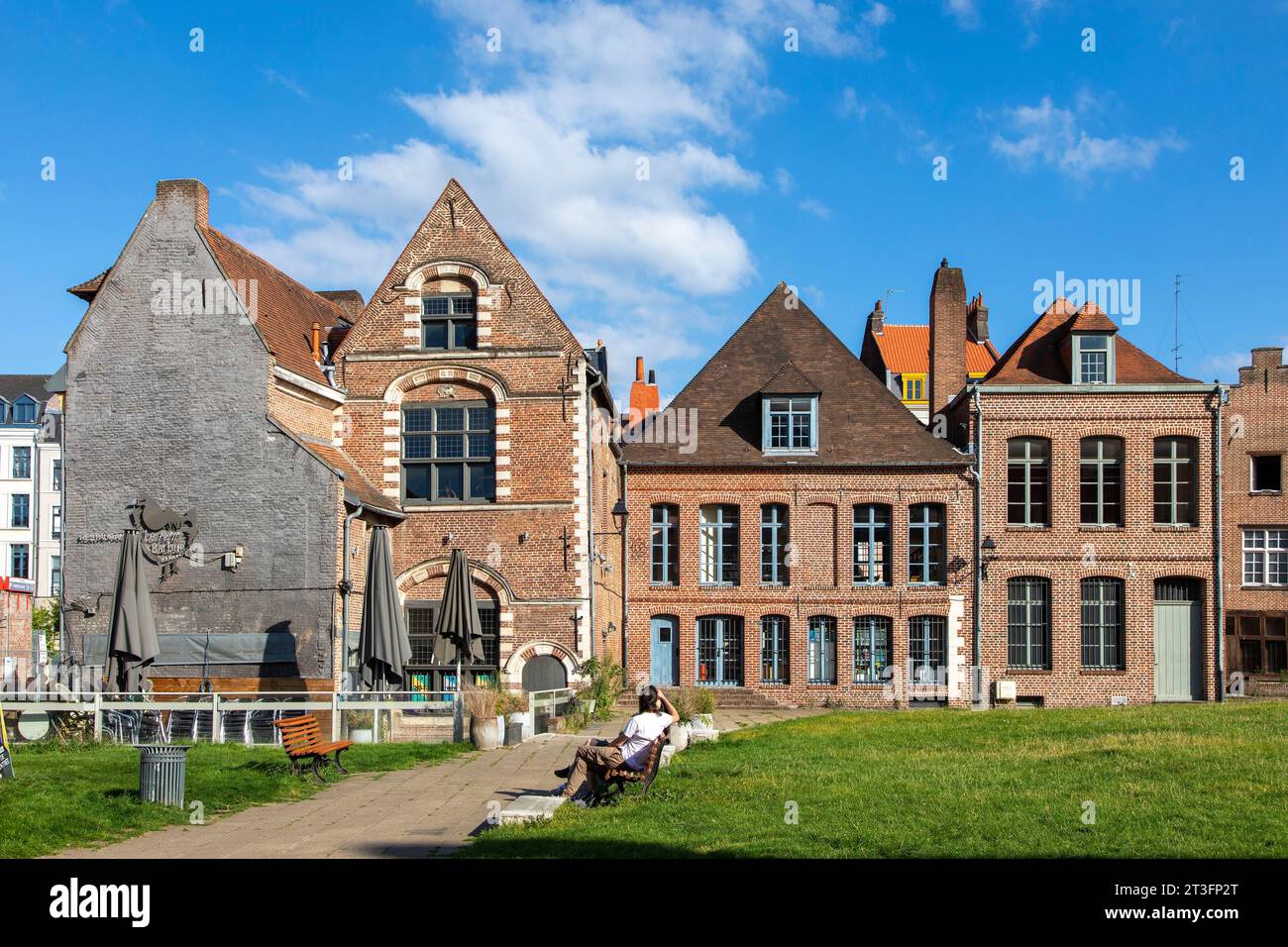 France, Nord, Lille, le petit barbue' restaurant Peuple belge avenue in ...