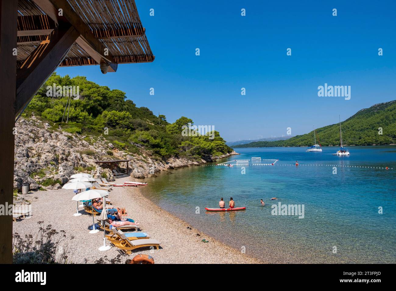 Croatia, Dalmatia, Elaphite Islands, Sipan Island, Sipanska Luka ...