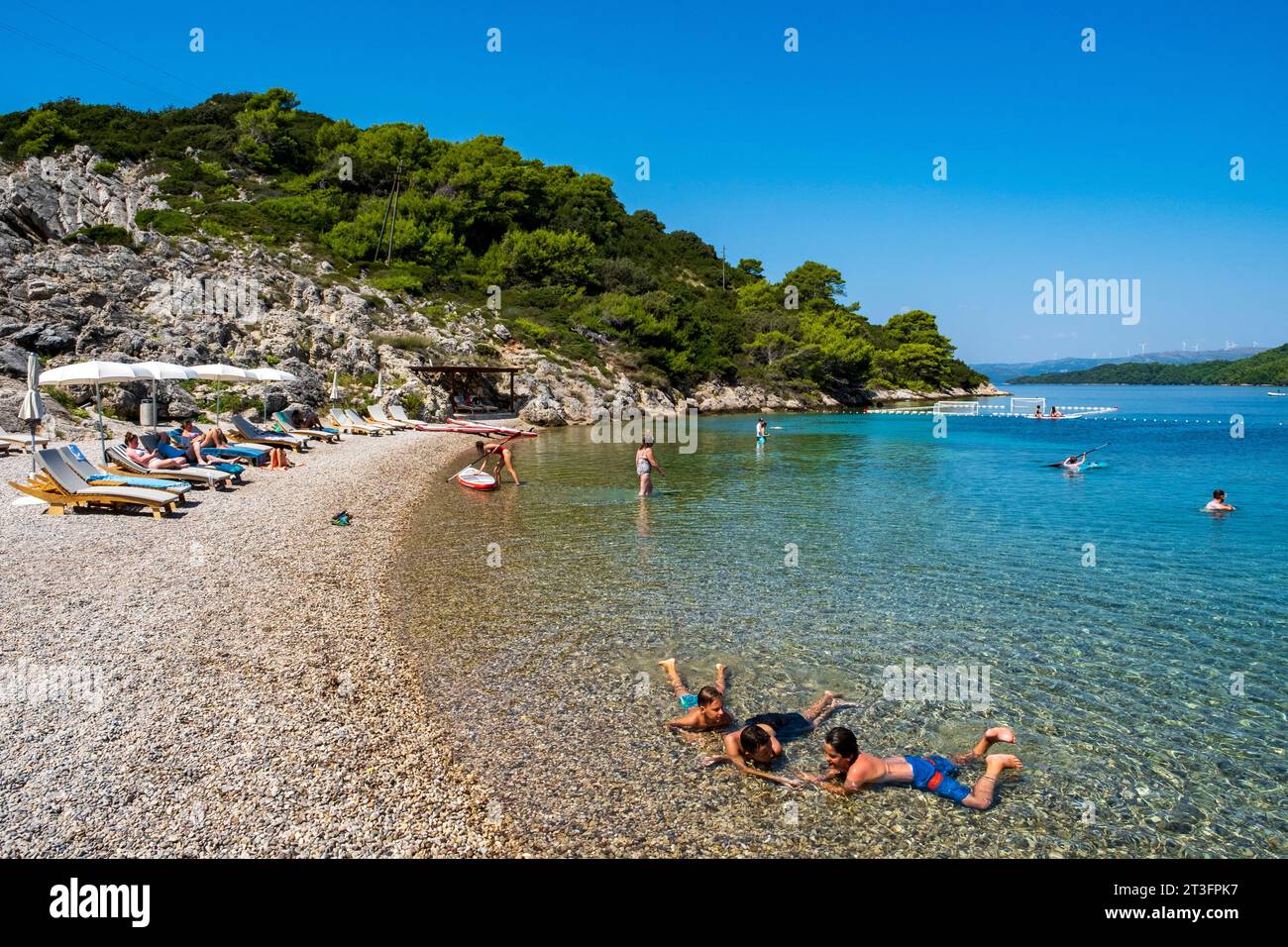 Croatia, Dalmatia, Elaphite Islands, Sipan Island, Sipanska Luka ...