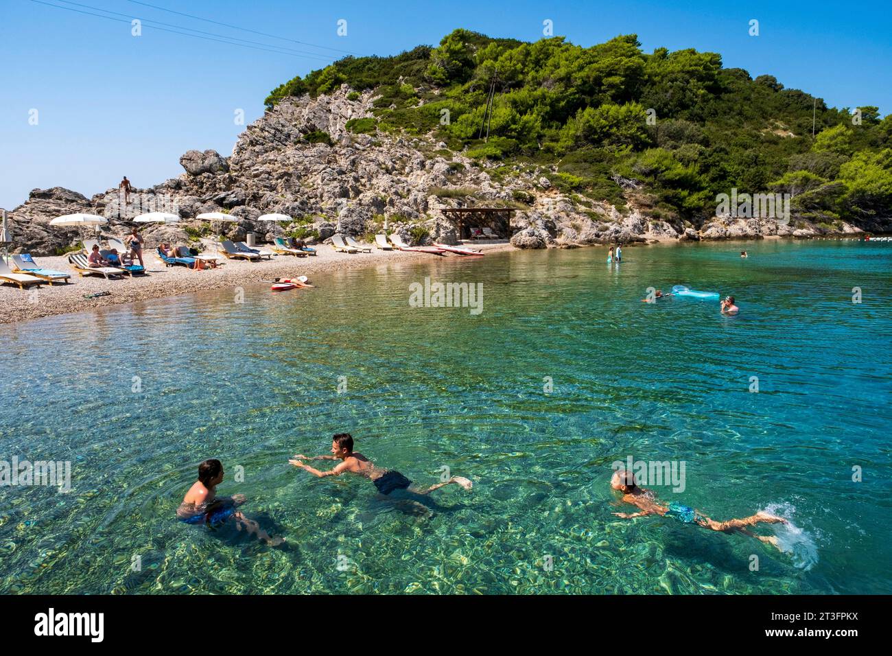 Croatia, Dalmatia, Elaphite Islands, Sipan Island, Sipanska Luka ...
