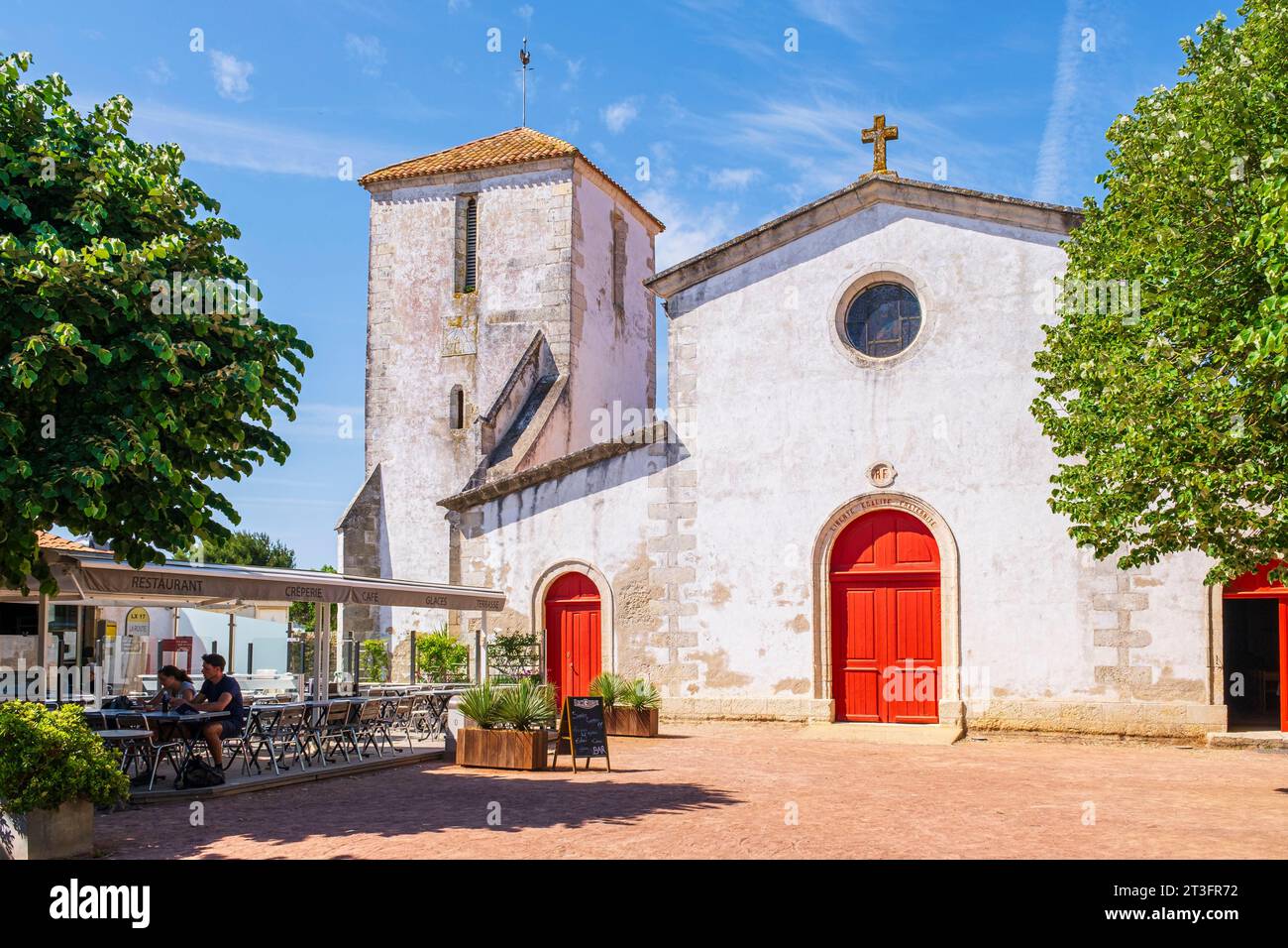 France, Charente Maritime, Ile de Re, Loix, Sainte-Catherine church ...