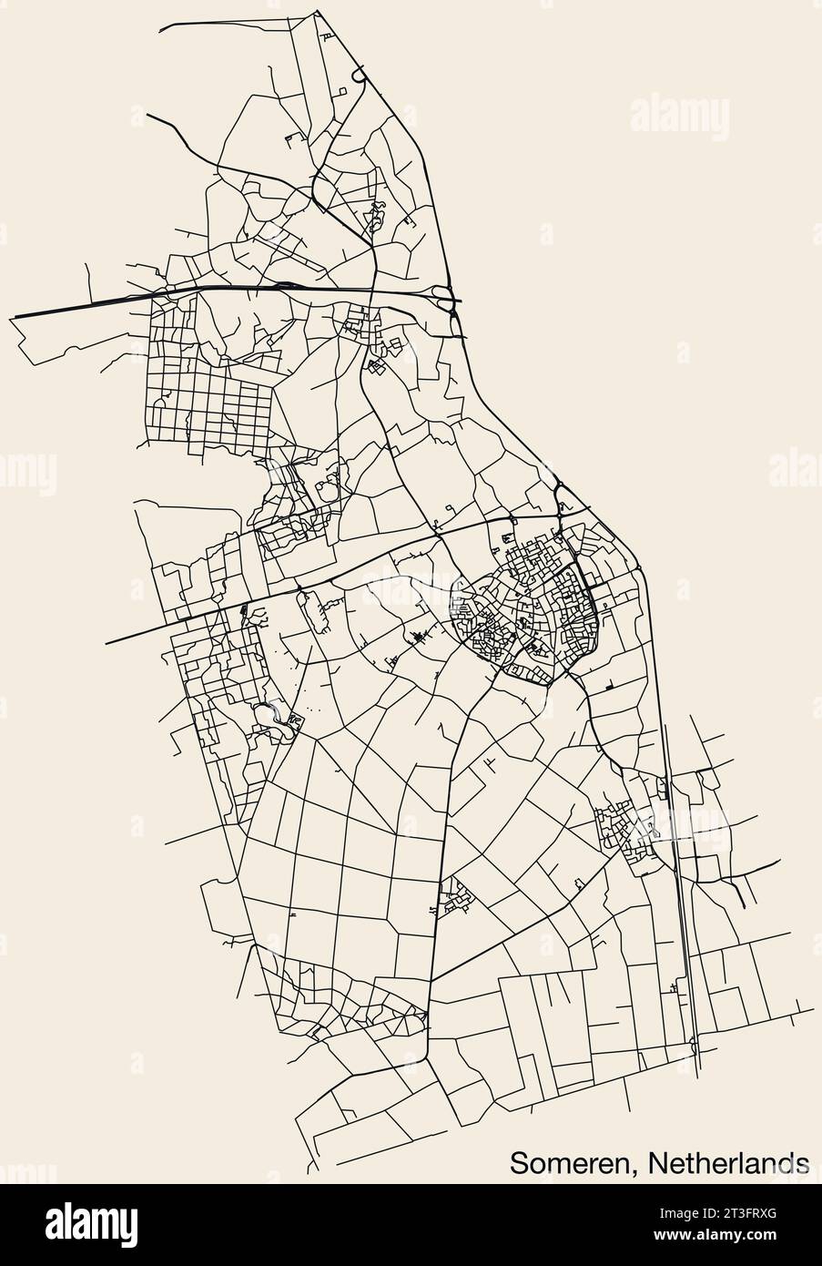 Street roads map of SOMEREN, NETHERLANDS Stock Vector Image & Art - Alamy