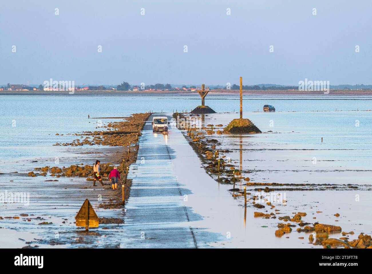 France, Vendee, Noirmoutier island, Barbatre, Passage du Gois ...
