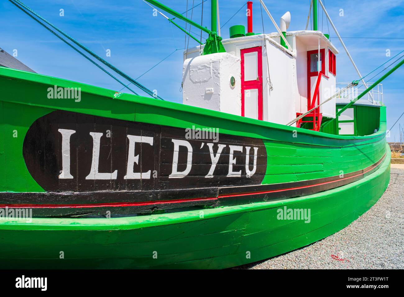 France, Vendée, Ile d'Yeu, Port-Joinville, Le Corsaire, a former tuna ...