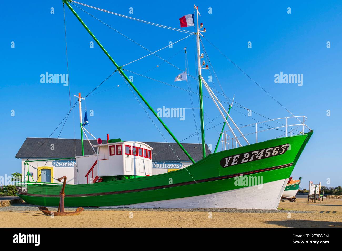 France, Vendée, Ile d'Yeu, Port-Joinville, Le Corsaire, a former tuna ...