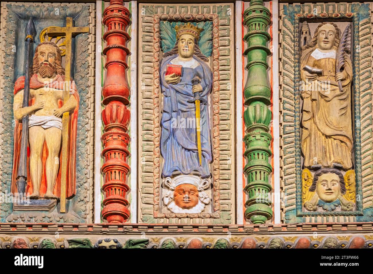 France, Finistere, La Roche-Maurice, parish close, Saint-Yves church ...