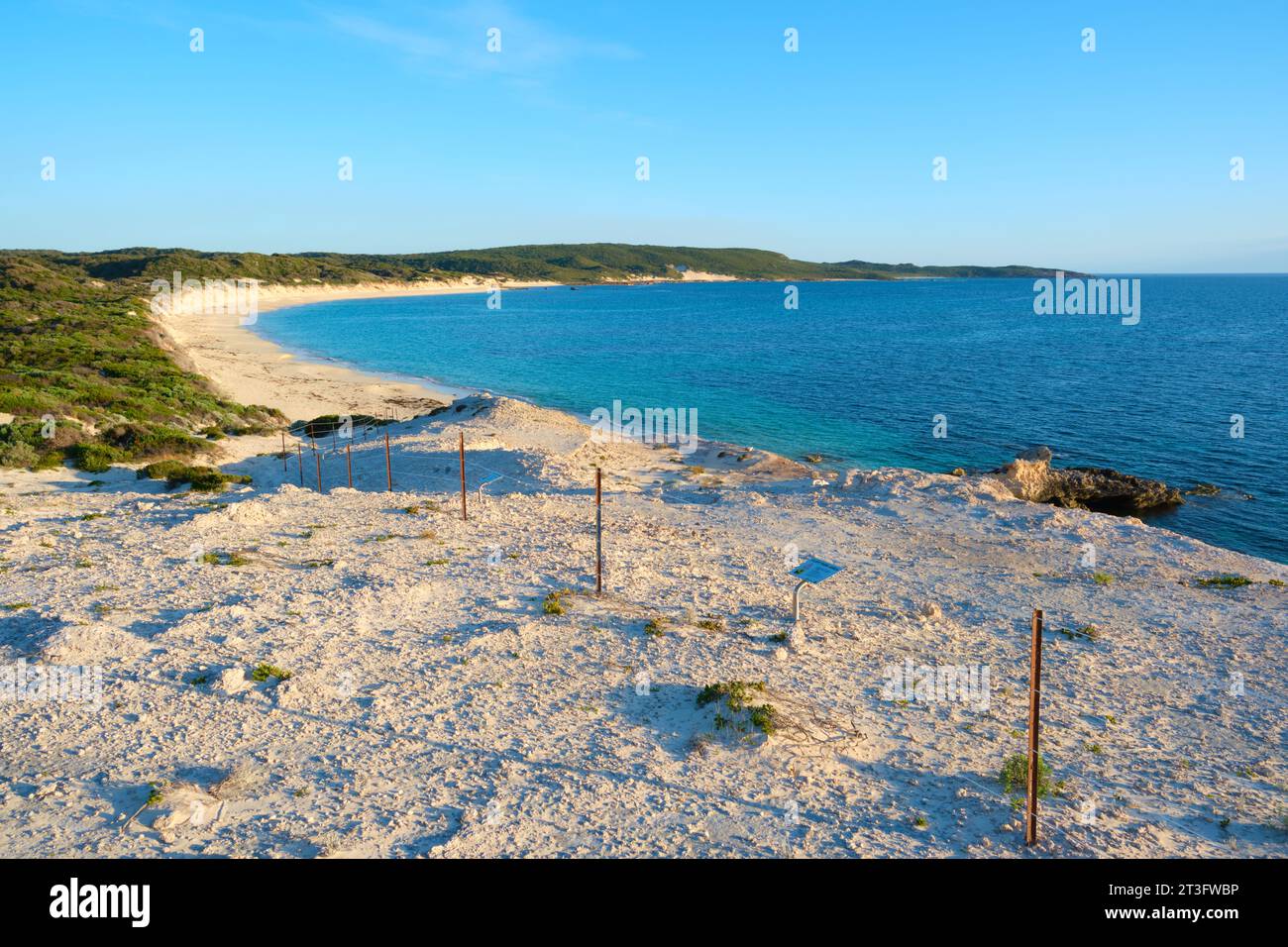 View of Foul Bay from White Cliff Point at Hamelin Bay in late ...