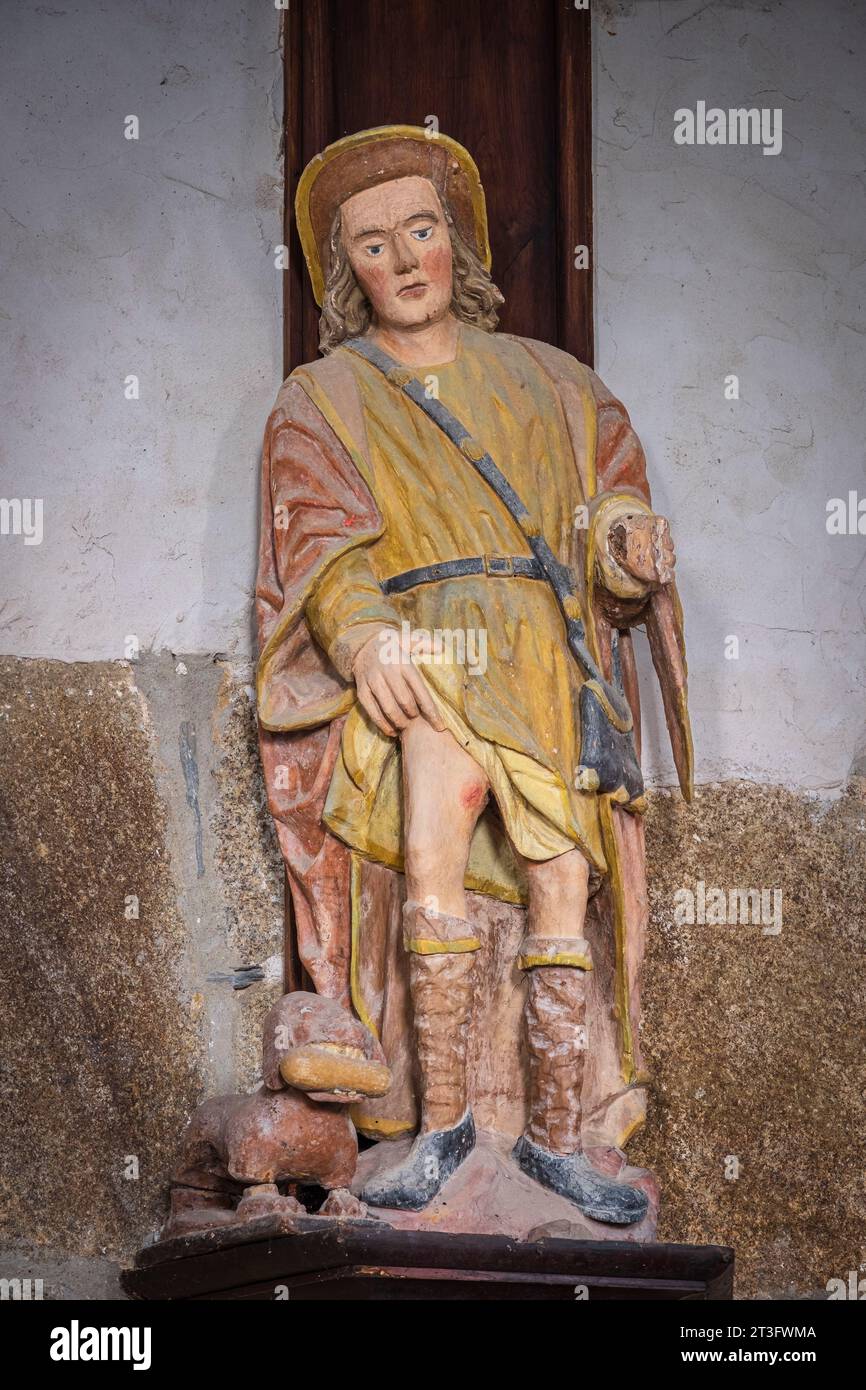 France, Finistere, Commana, parish close, Saint-Derrien church, 16th ...