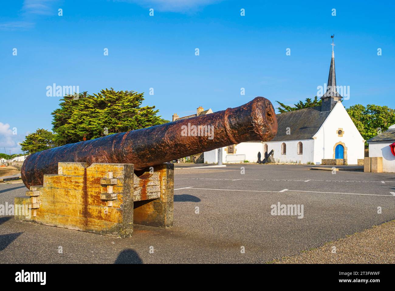 France, Morbihan, Damgan, Penerf hamlet, one of the cannons of the ...