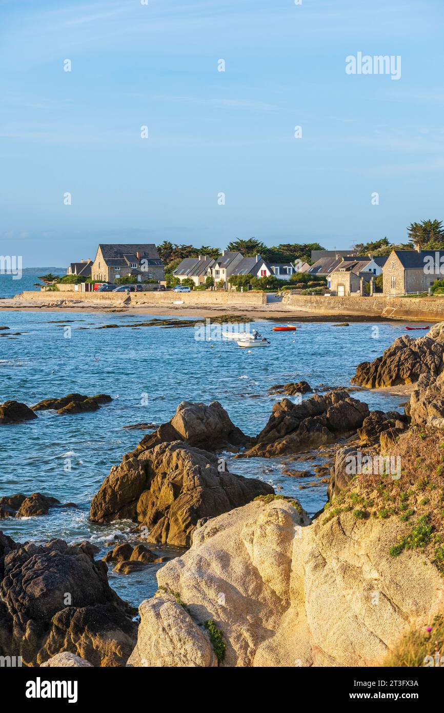 France, Loire-Atlantique, Guerande peninsula, Piriac-sur-Mer, view from ...