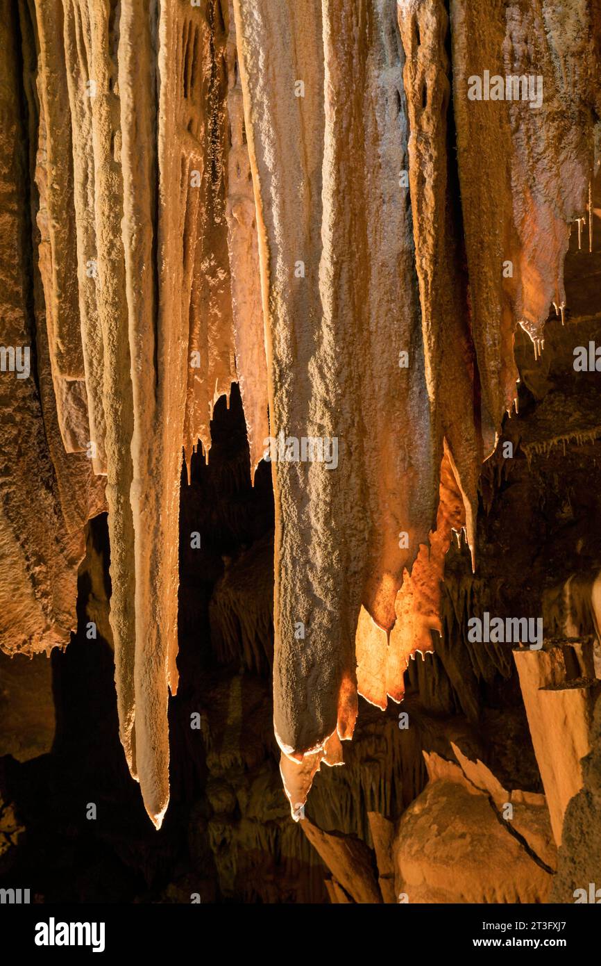 France, Ardeche, Orgnac Aven, Aven Orgnac, unique cave site labelled as ...