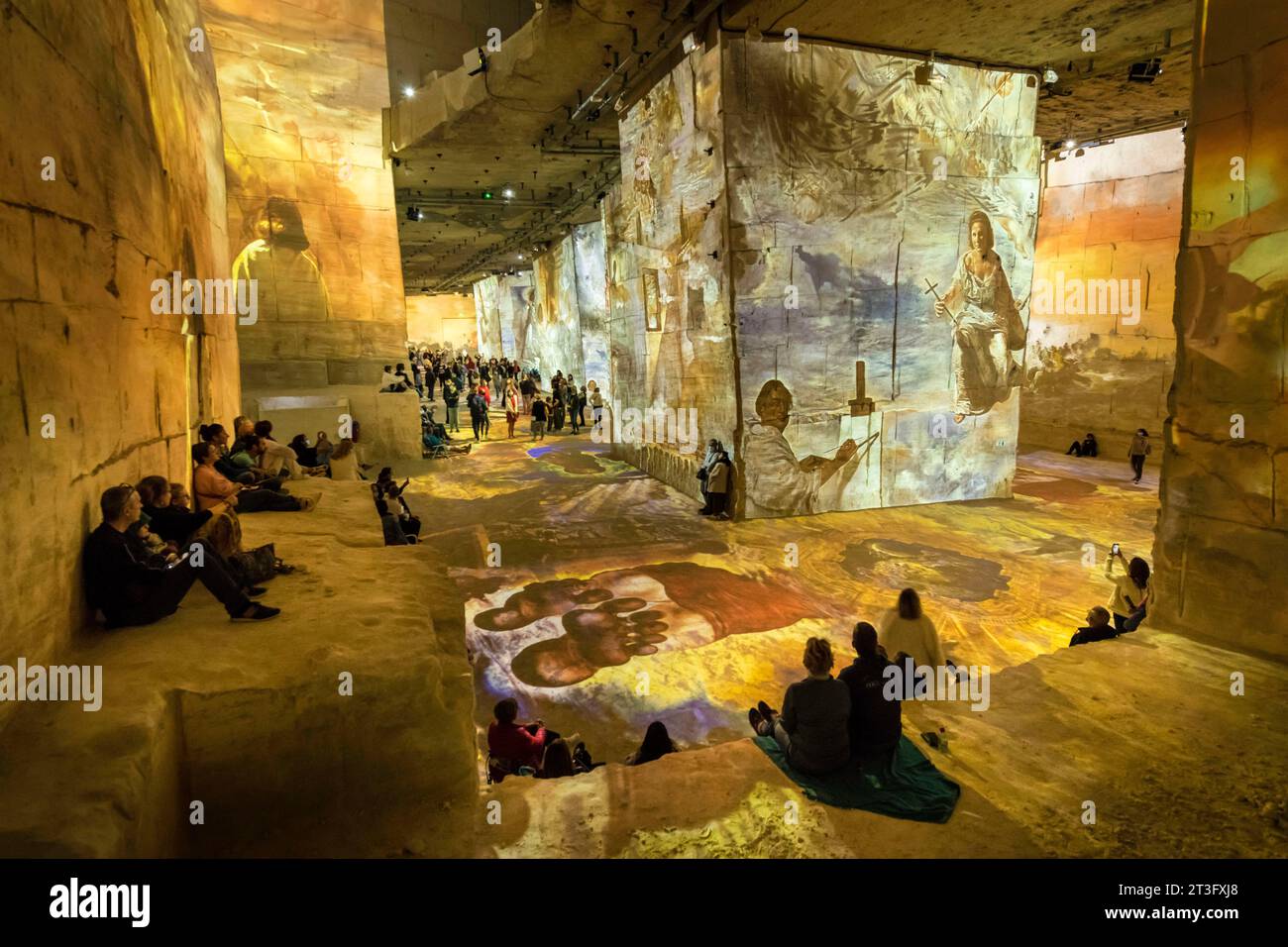 France, Bouches du Rhône, Les Baux de Provence, Quarries of Lights ...
