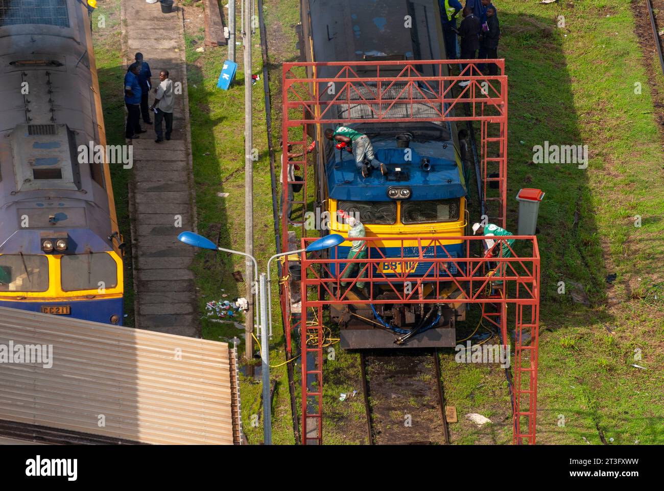 Gabon, Libreville, Estuaire District, Marshalling yard, mineral port ...
