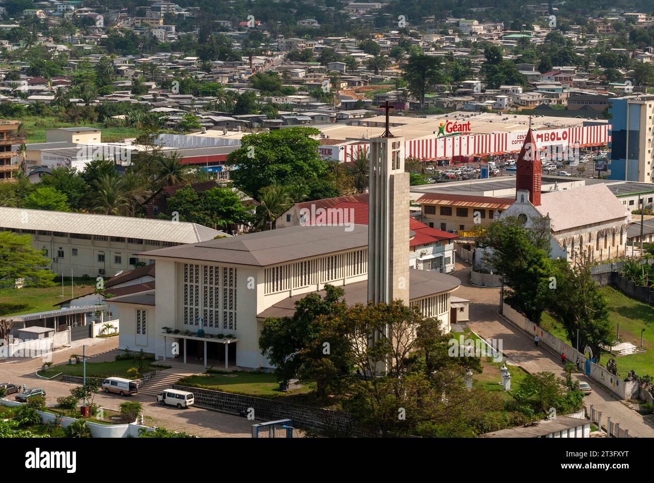 Gabon, Libreville, Estuaire district, Sainte Marie Cathedrale, Geant ...