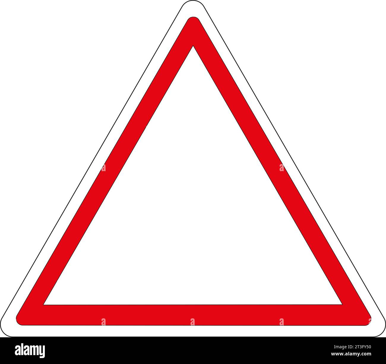 Triangular road sign: Permanent danger Stock Photo - Alamy