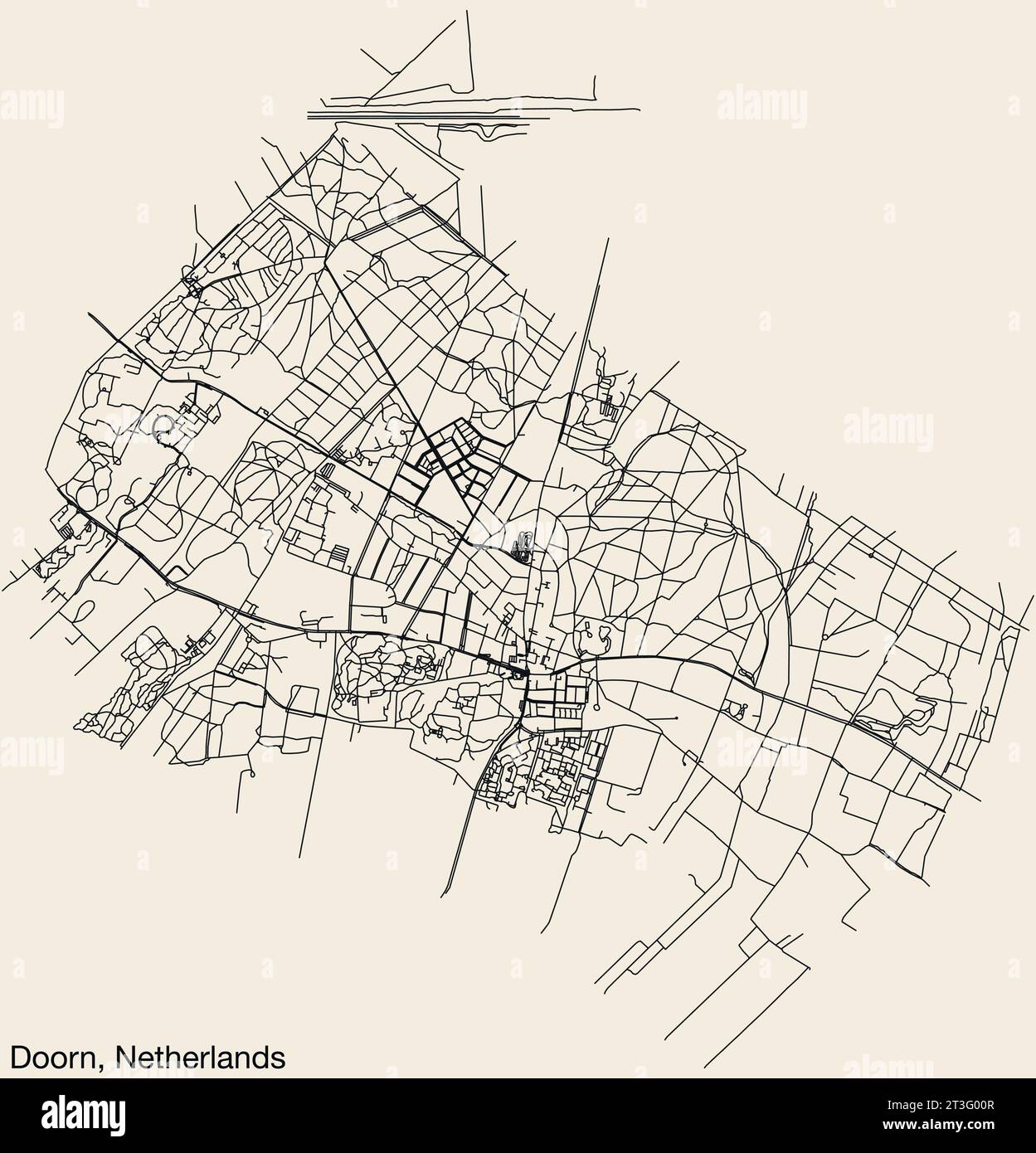 Street roads map of DOORN, NETHERLANDS Stock Vector Image & Art - Alamy