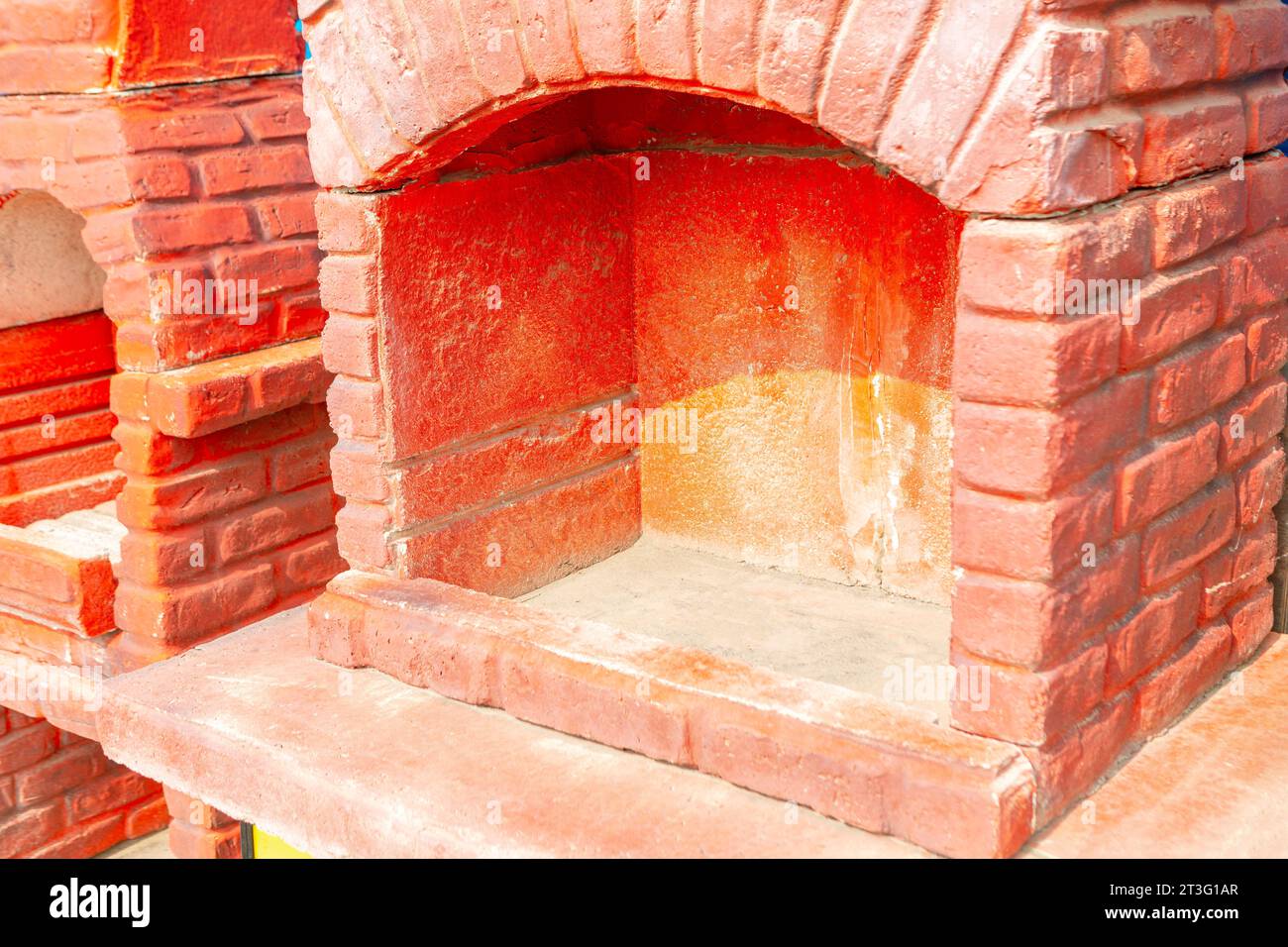 Traditional red brick oven in the temple Stock Photo - Alamy