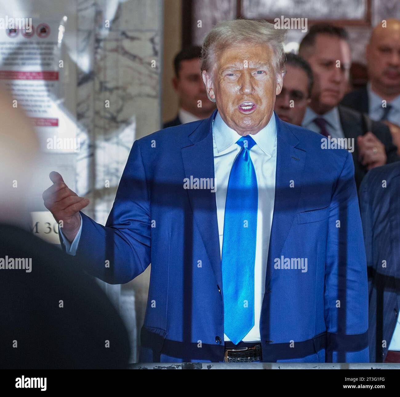 Photo by: Siegfried Nacion/STAR MAX/IPx 2023 10/24/23 Former President Donald Trump at the civil ...