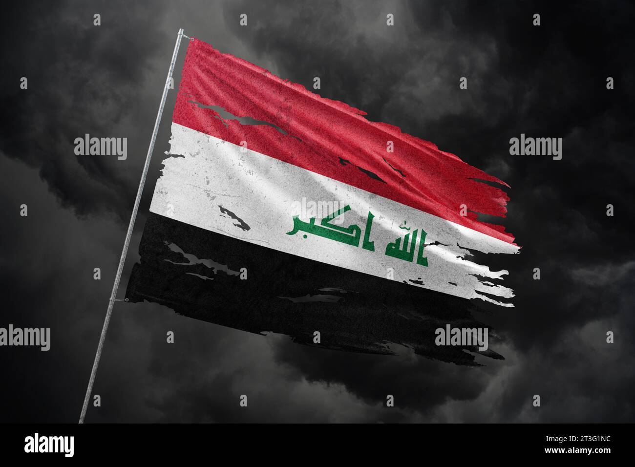 Fabric flag of the iraq hi-res stock photography and images - Alamy